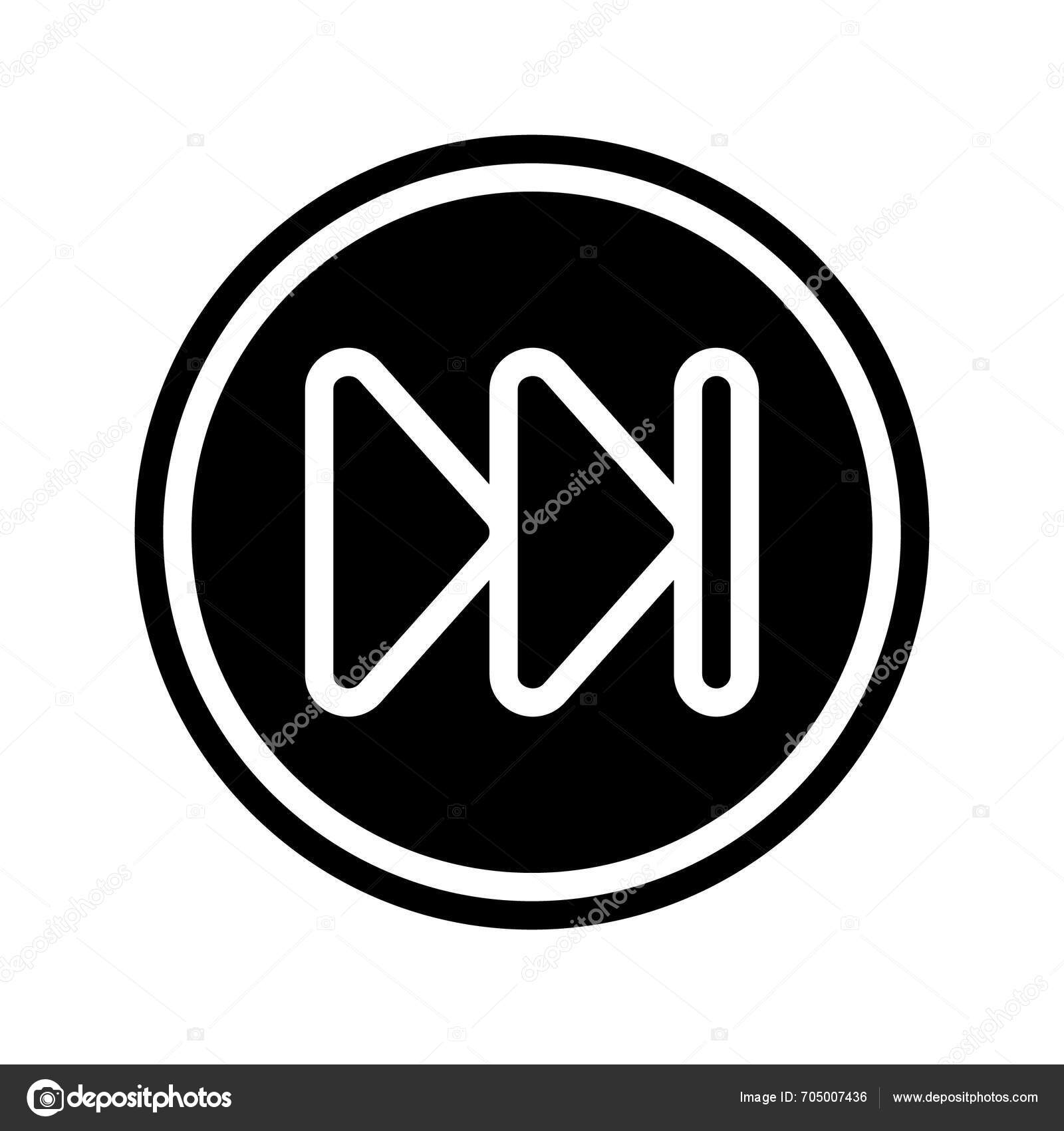 Fast Forward Vector Icon Web Design Isolated White Background Stock ...