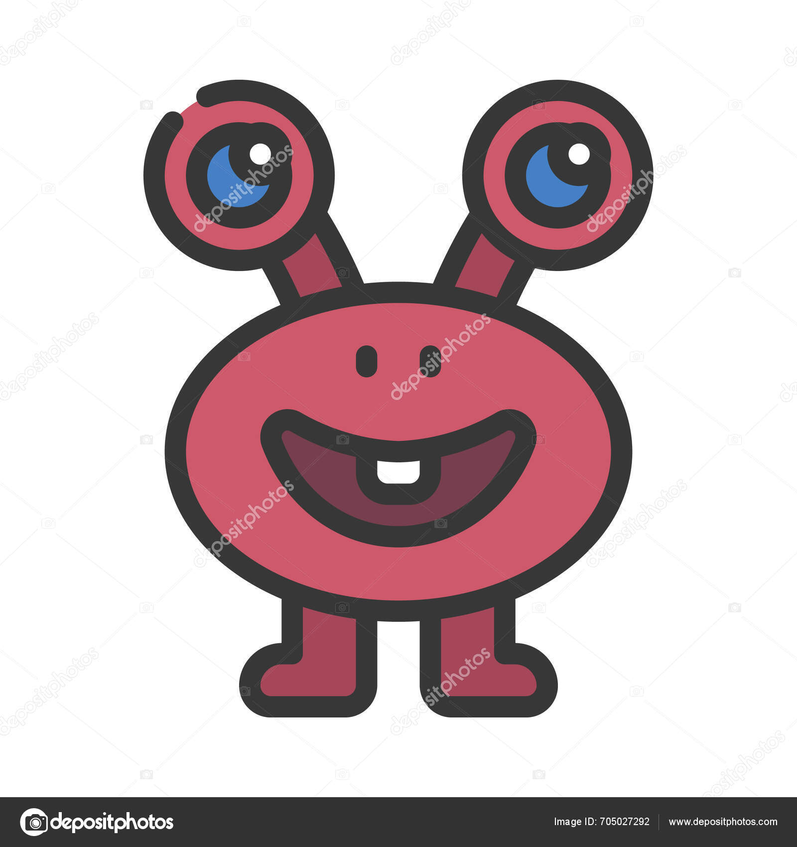 Monster Design Vector Illustration White Background Stock Vector by ...