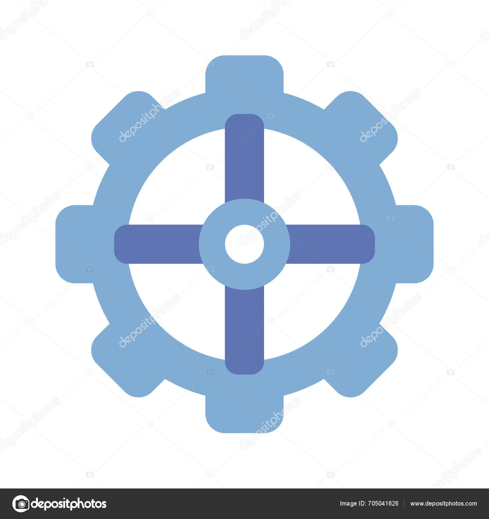 Gear Vector Illustration White Background Stock Vector by ©JuicyStudios ...