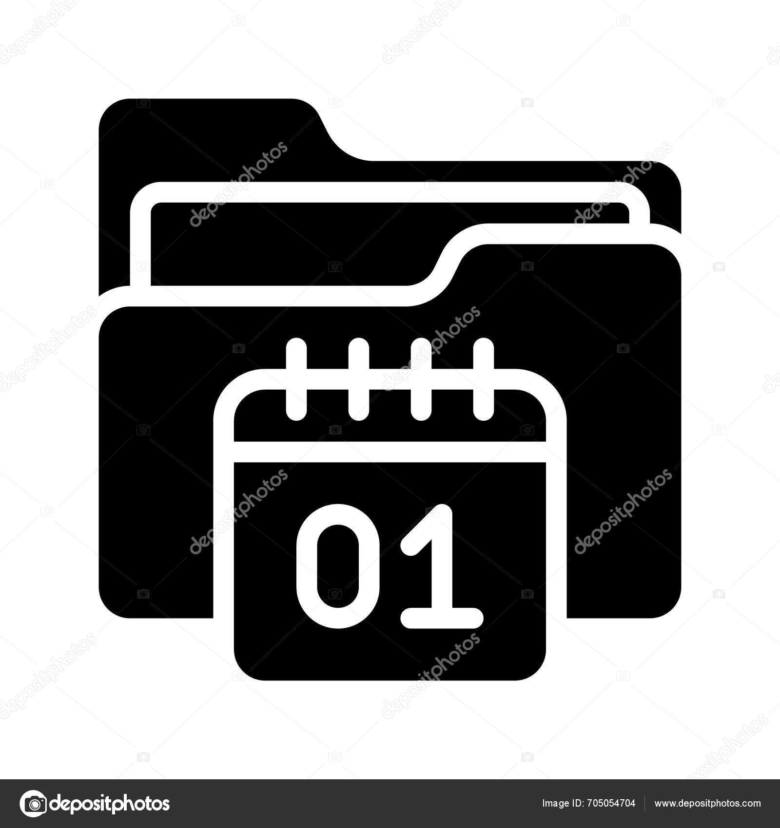 Naptár Mappa Ikon Vektor Illusztráció Stock vektor: ©JuicyStudios 705054704