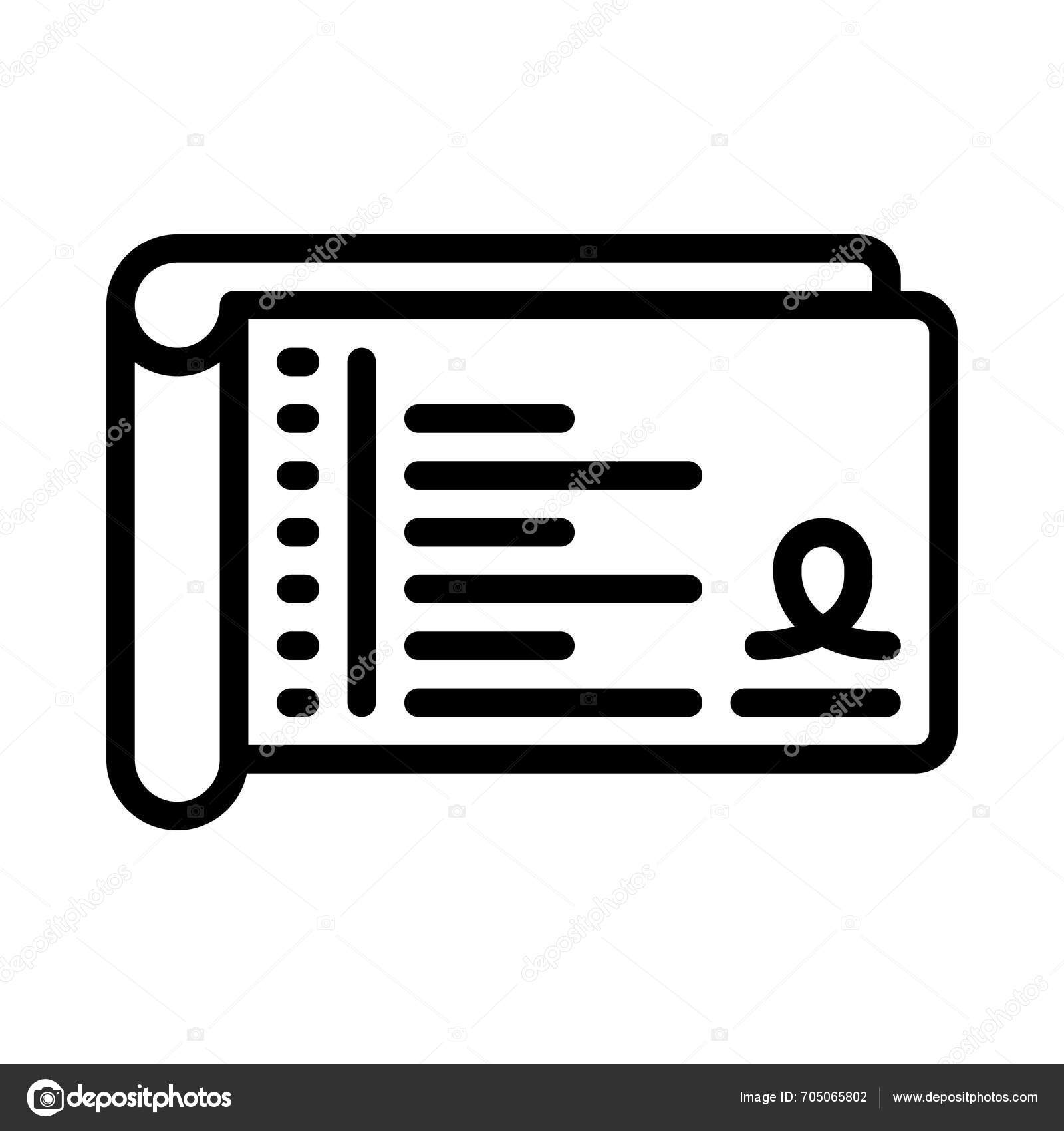 Cheque Book Icon Vector Illustration Stock Vector by ©JuicyStudios ...