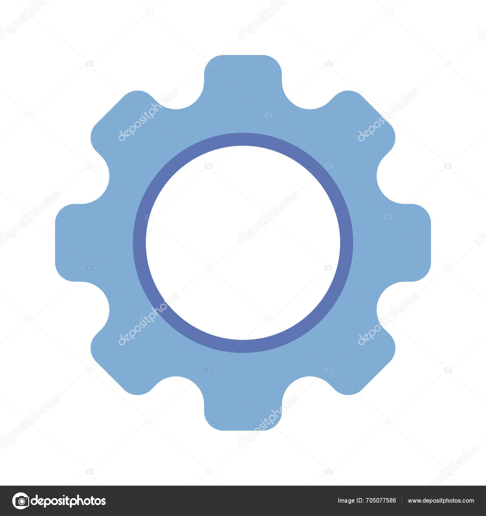 Gear Vector Illustration White Background Stock Vector by ©JuicyStudios ...