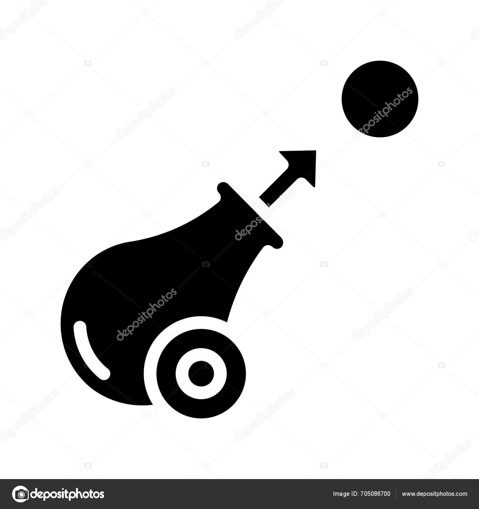 Cannon Icon Vector Isolated White Background Stock Vector by ...