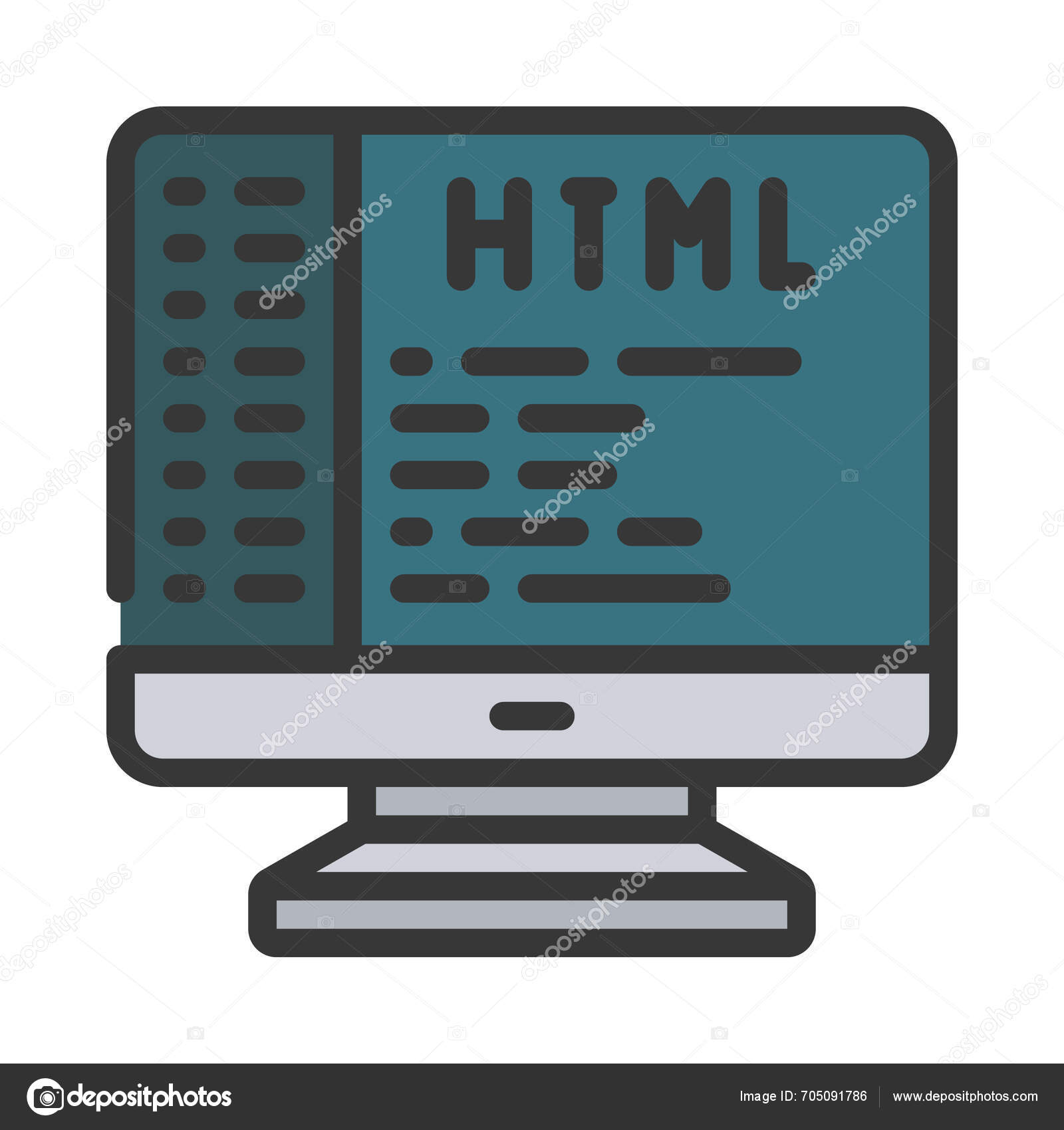 Html File Vector Illustration Stock Vector by ©JuicyStudios 705091786