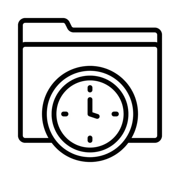 Alarm Clock Folder Icon Vector Illustration Stock Vector by ...