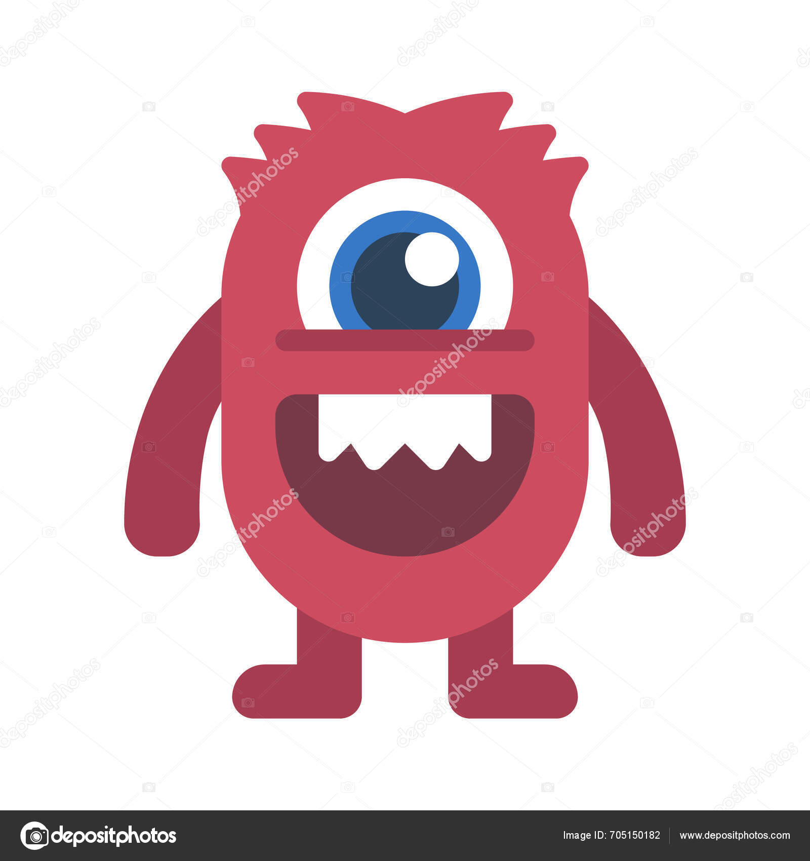 Monster Vector Illustration White Background Stock Vector by ...