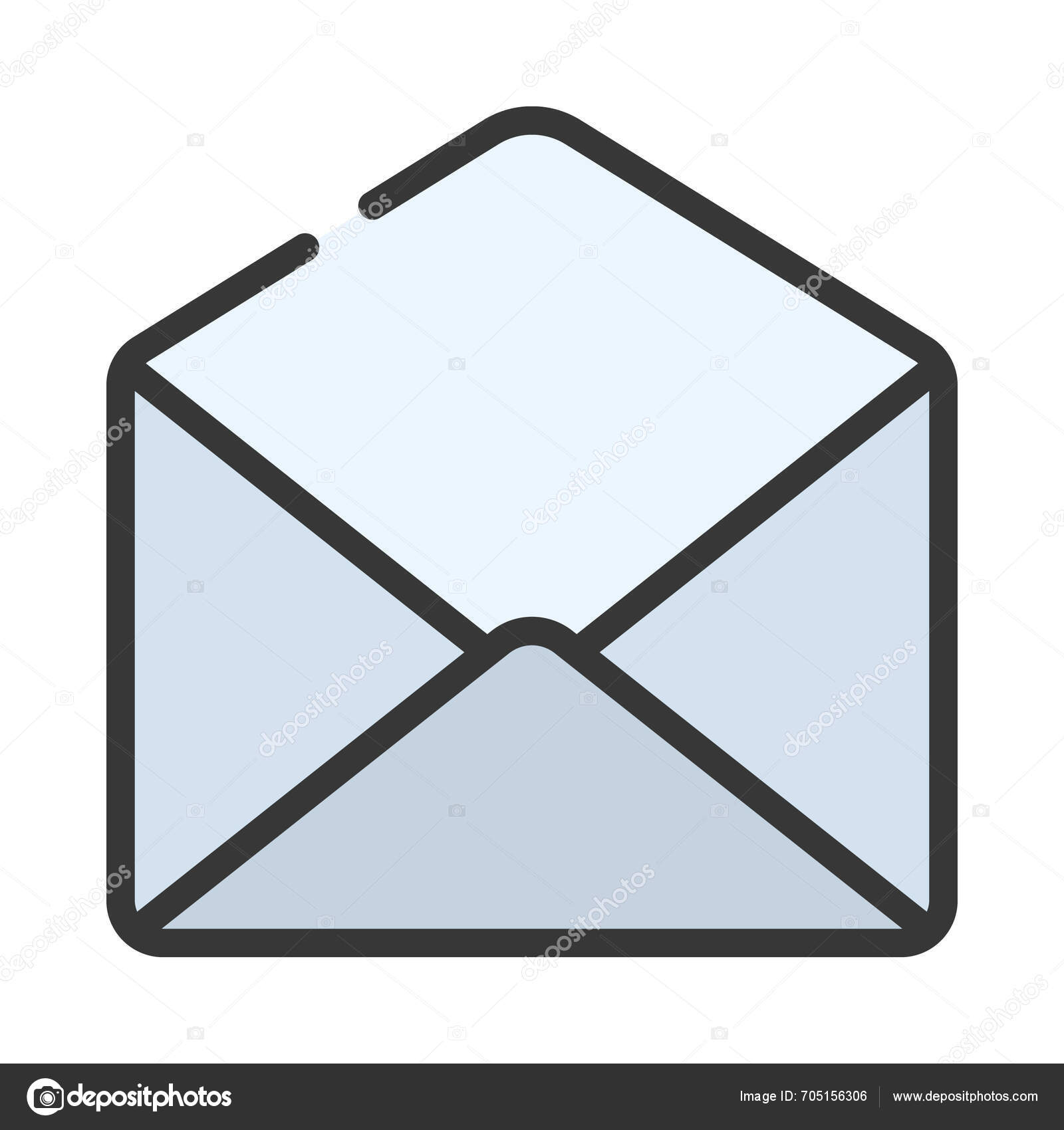 Envelope Icon Vector Illustration White Background Stock Vector by ...