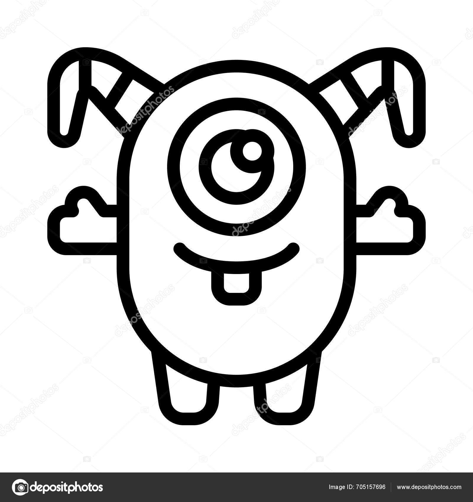 Monster Vector Illustration White Background Stock Vector by ...