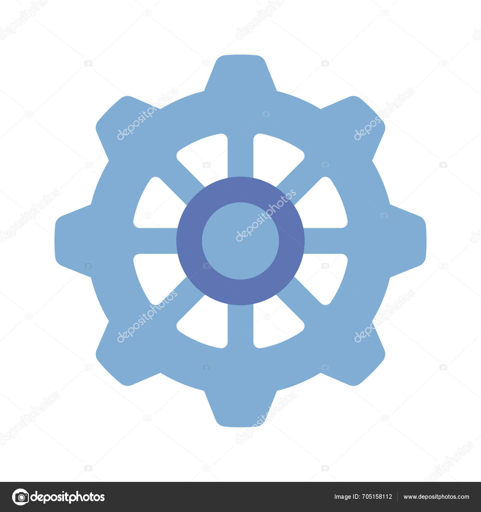 Gear Vector Illustration White Background Stock Vector by ©JuicyStudios ...