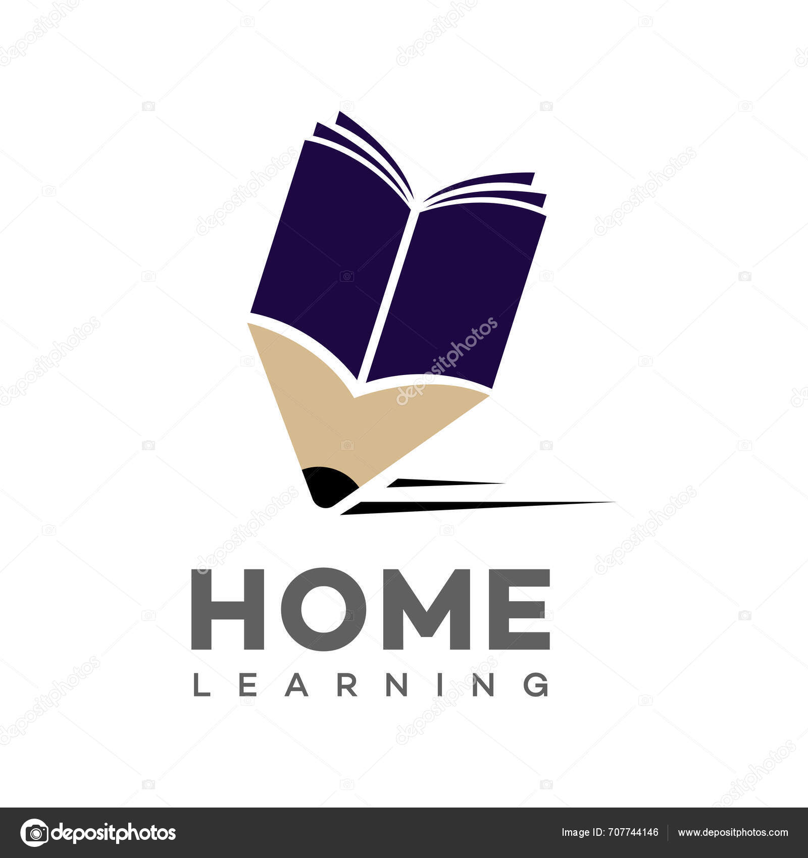 Home Learning Logo Icon Template Stock Vector by ©justprints 707744146