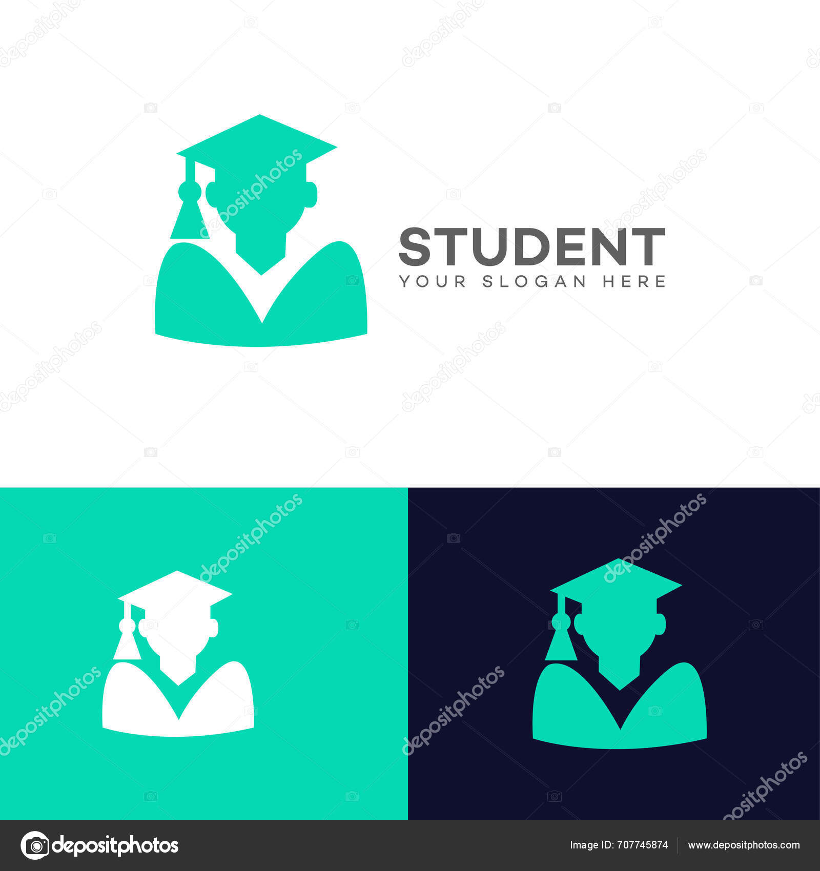 Student Logo Icon Template Stock Vector by ©justprints 707745874