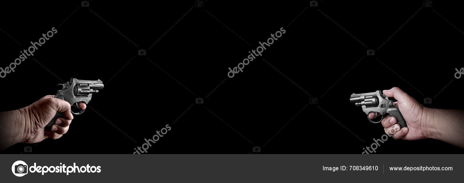 Male Hand Gesture Trying Kill Someone Gun Sniper — Stock Photo ...