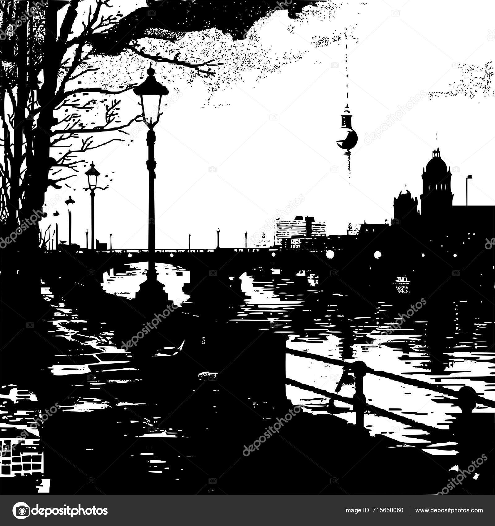 Image vectorielle Berlin Noir Blanc Palette Couleurs Pixel Art Delight ...