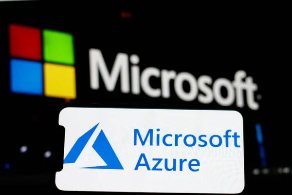 indonesia-26 de abril de 2024: El logotipo de Microsoft Azure con el ...