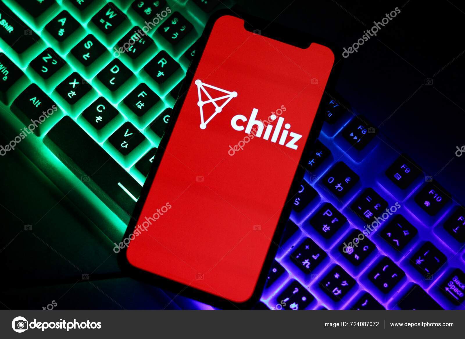 Indonesia Junio 2024 Esta Ilustración Fotográfica Logotipo Chiliz Chz Símbolo — Foto editorial ...