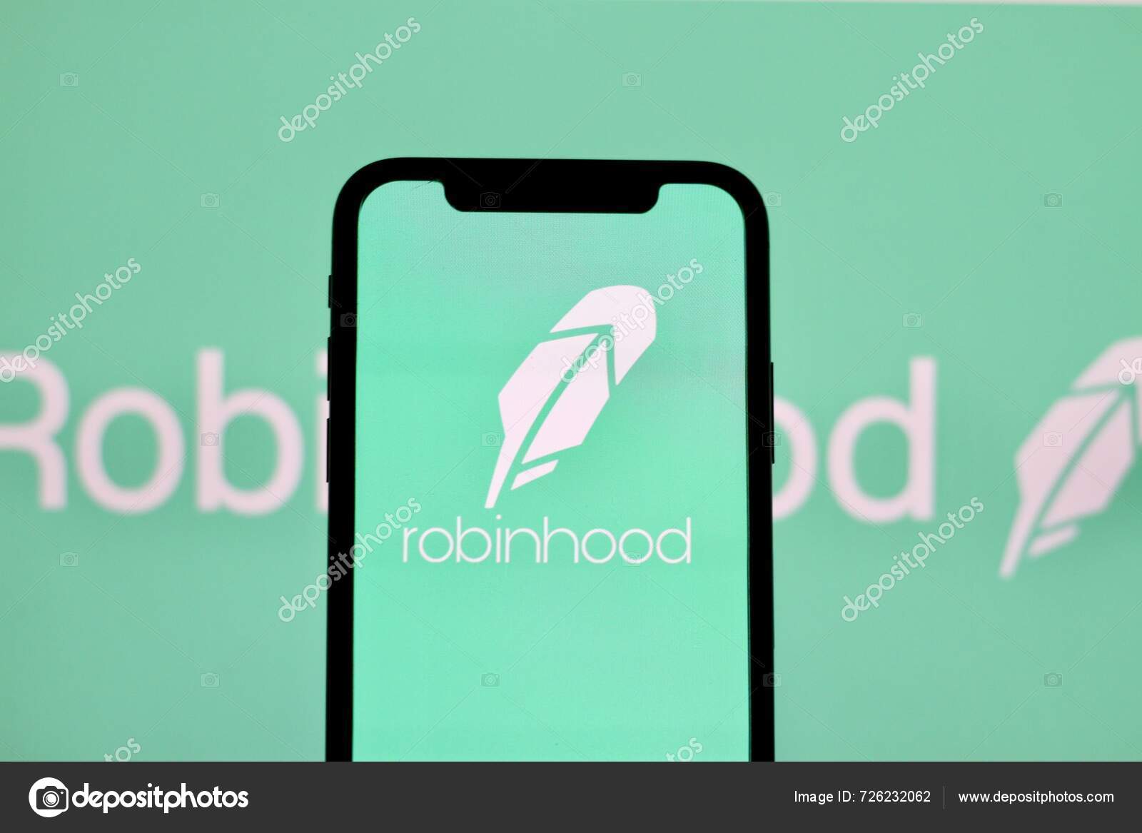 Robinhood App Logo Displayed Asmartphone Screen Indonesia June 10Th ...