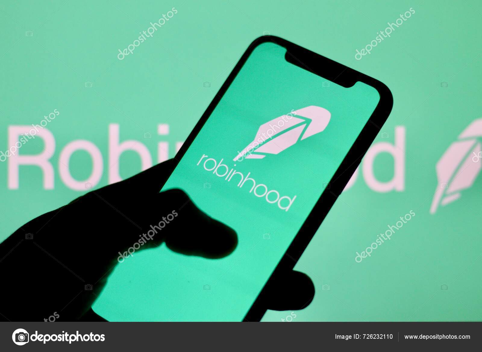 Robinhood App Logo Displayed Asmartphone Screen Indonesia June 10Th ...