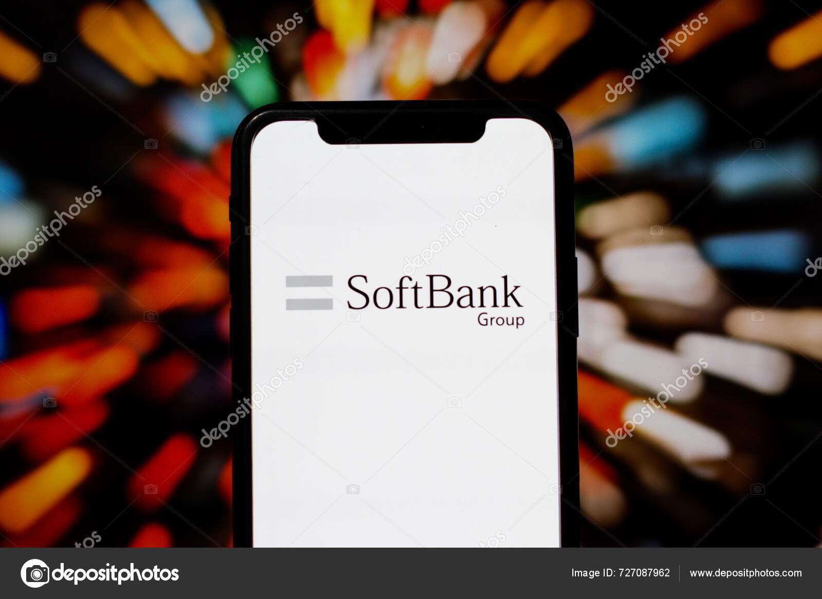 Logo Softbank Group Muestra Smartphone Indonesia Junio 2024 — Foto ...