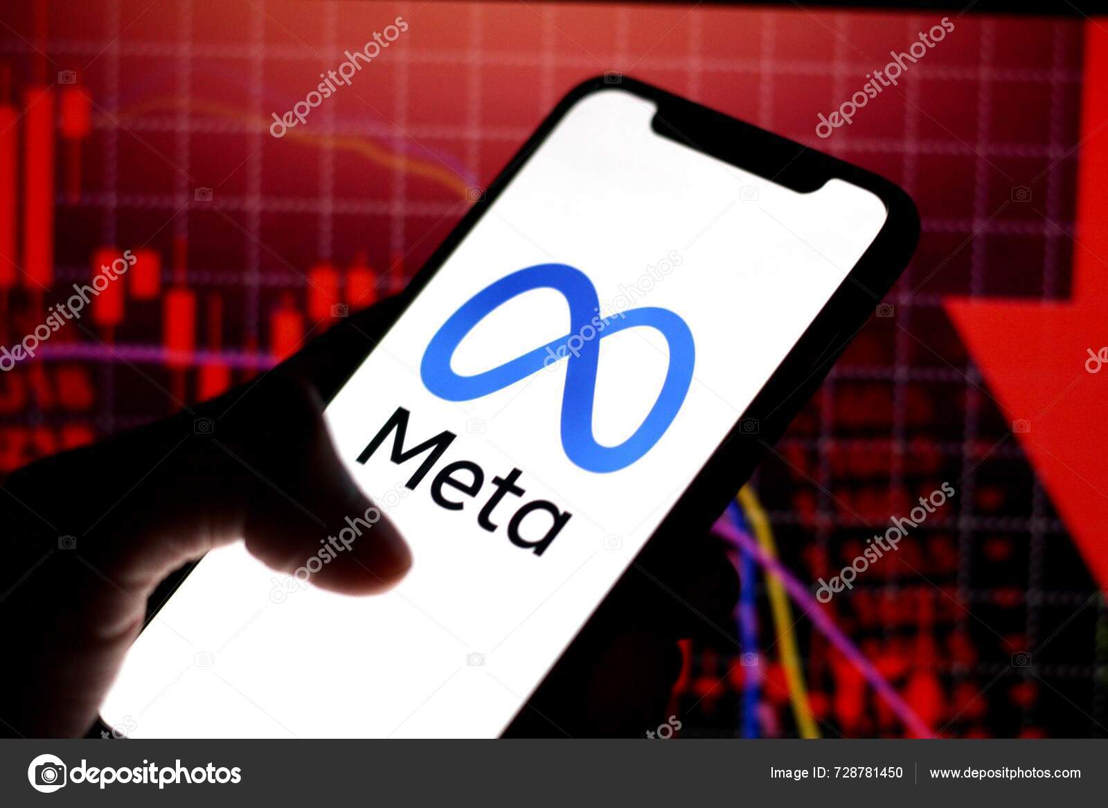 Photo Illustration Logo Meta Displayed Smartphone Indonesia June 23Th ...