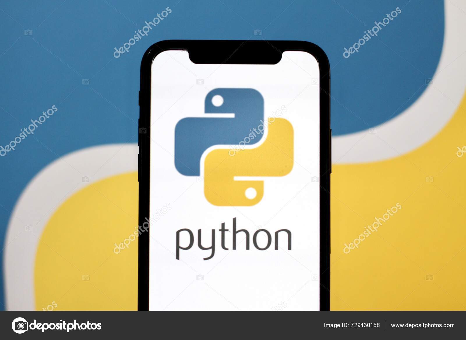 Photo Illustration Logo Python Displayed Smartphone Indonesia June 27Th ...