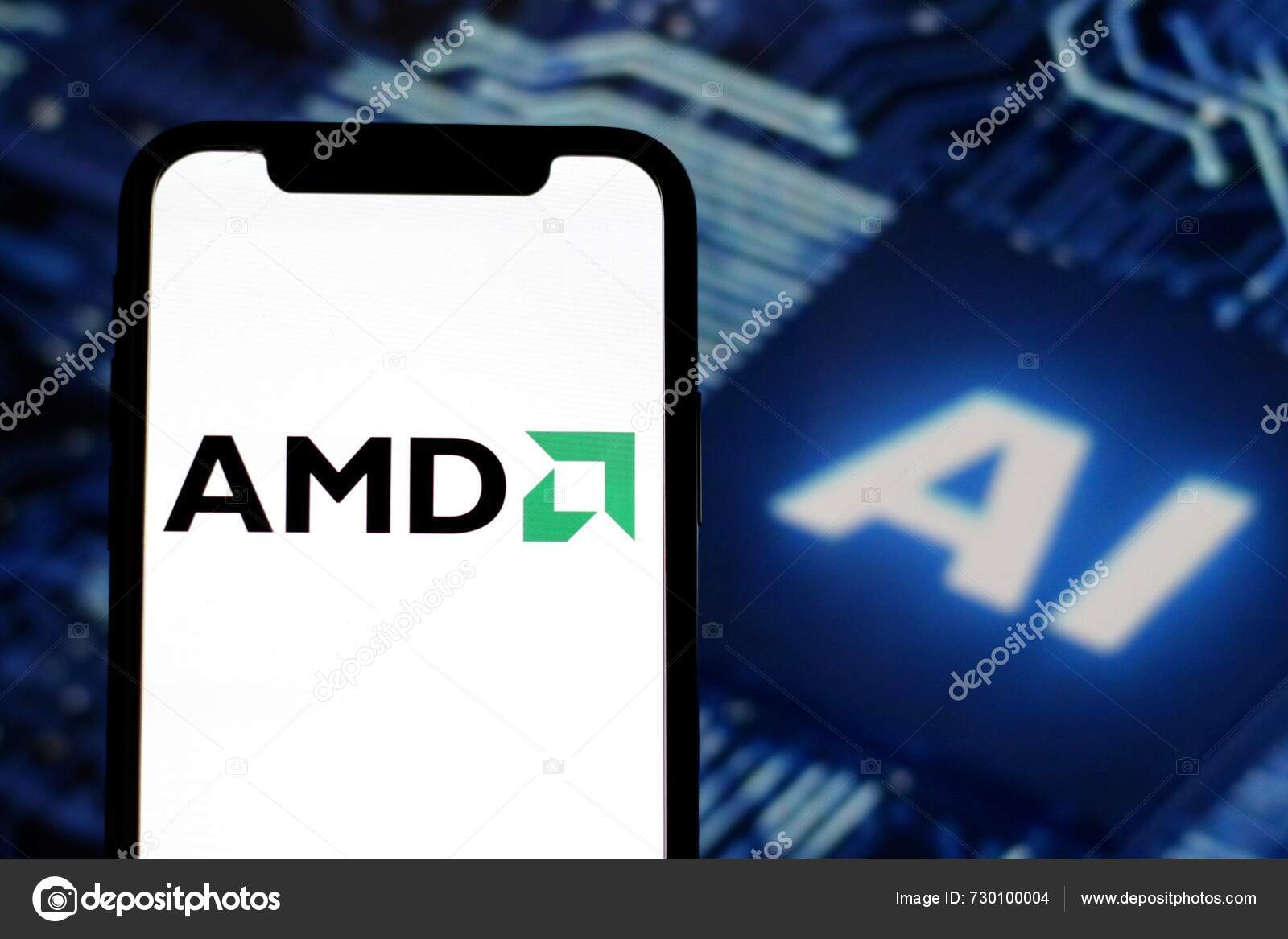 Photo Amd Logo Displayed Smartphone Screen Indonesia March 30Th 2024 ...