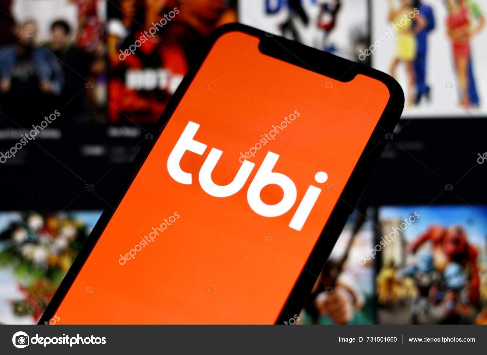 Close View Smartphone Tubi Logo American Top Content Platform Supported ...