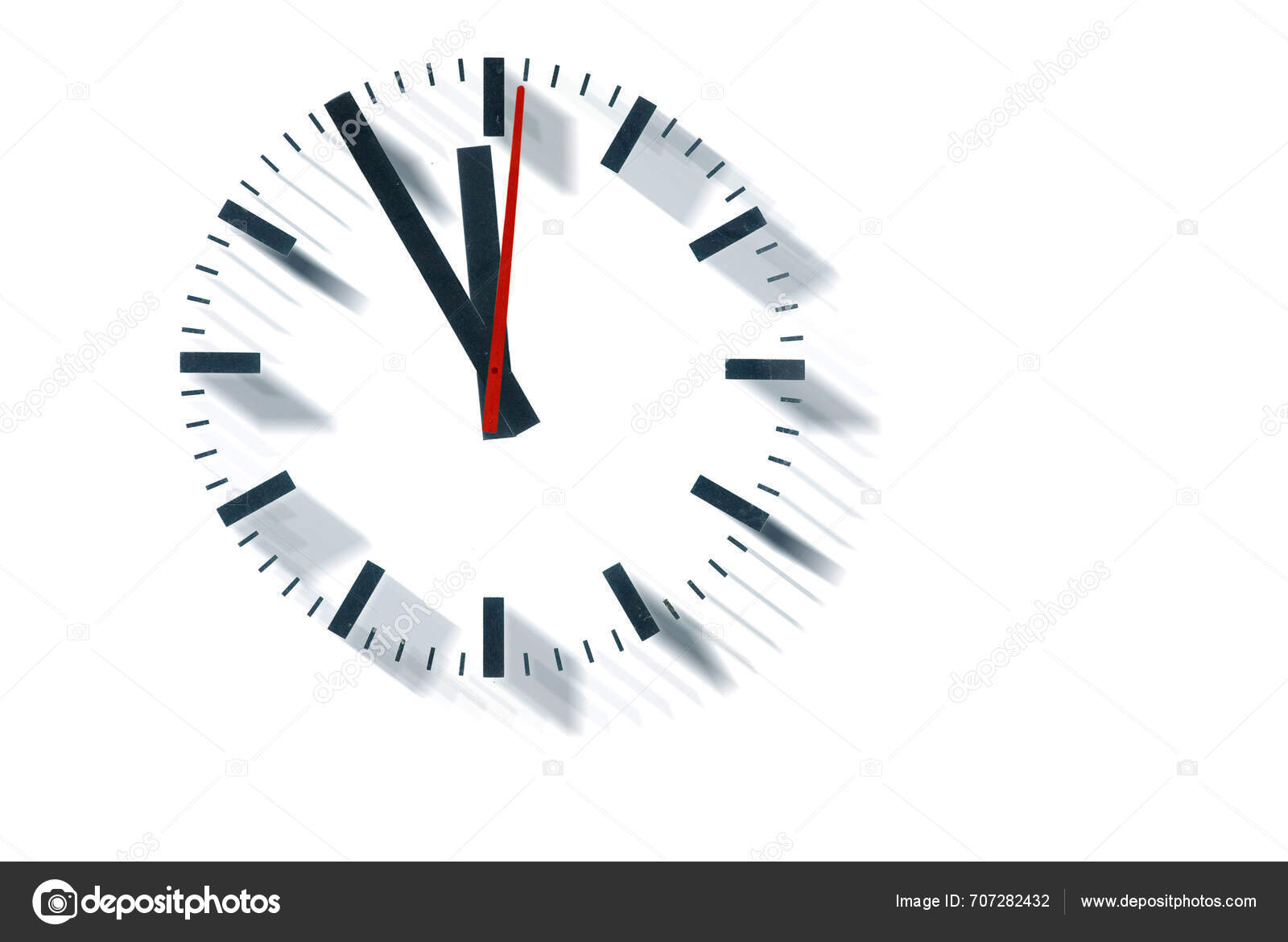 Simple Clock Dial Hands Indicating Five Twelve Indicating High Time ...