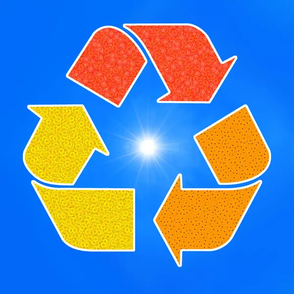 Universal Recycling Symbol Internationally Recognized Symbol — Stock ...