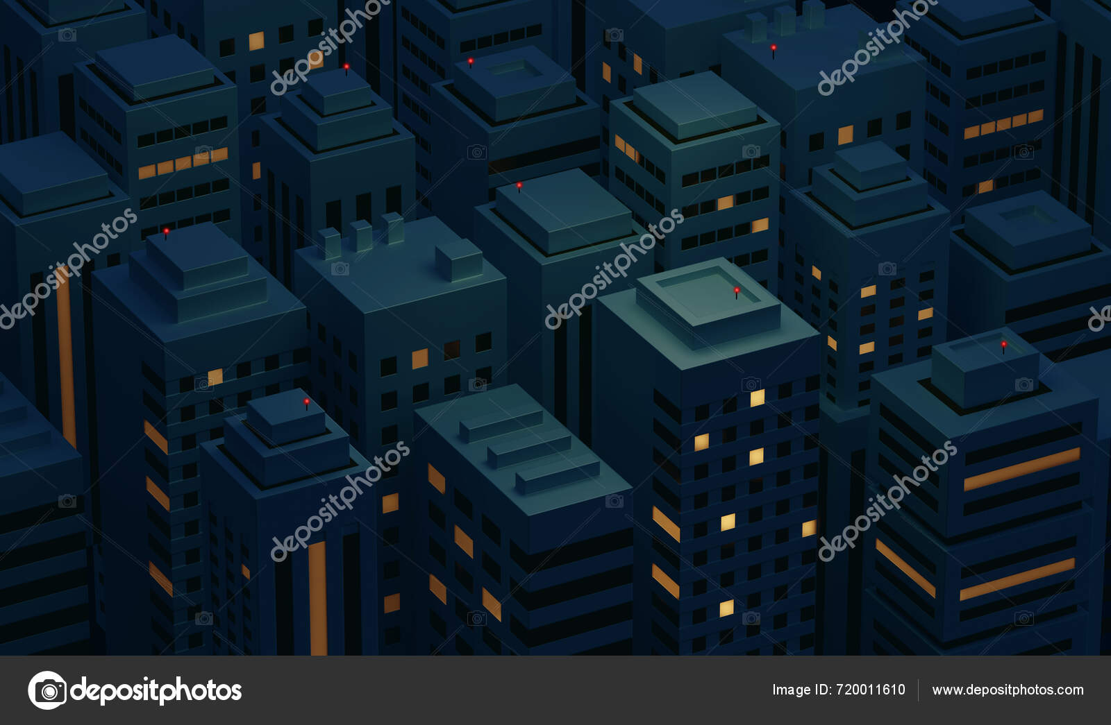Isometric Night City Illustration — Stock Photo © FreyStudios #720011610