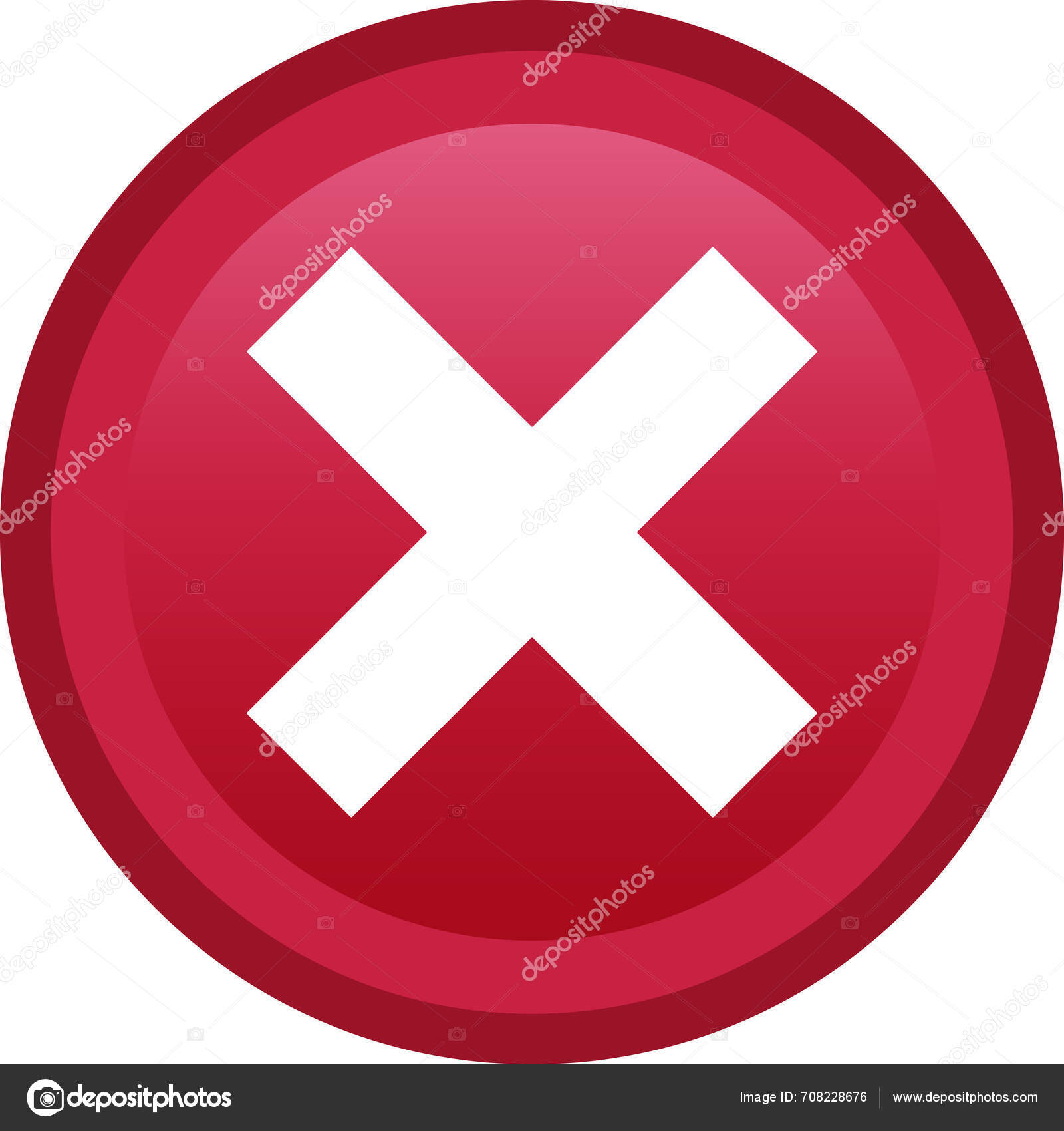 Sign Cross Mark Icon Cross Mark Button Stock Vector by ©vedpku 708228676