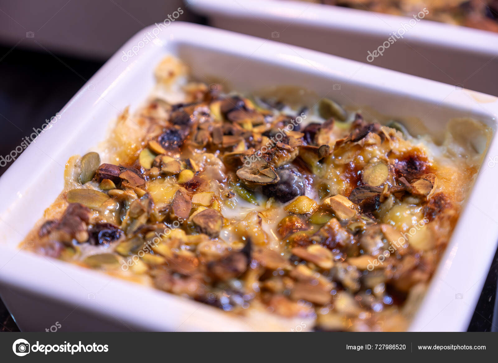 Ali Arabic Sweet Made Puff Pastry Nuts Milk Cream Also — Stock Photo ...