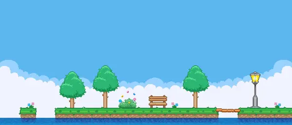 8Bit Colorful Simple Vector Pixel Art Horizontal Illustration Cartoon ... 8Bit Colorful Simple Vector Pixel Art Horizontal Illustration Cartoon ...