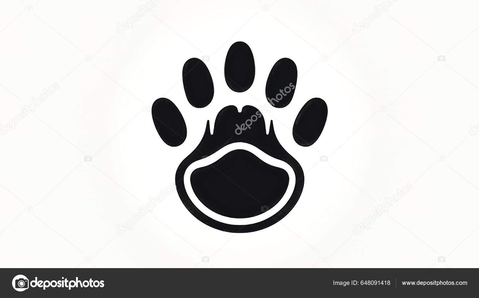 Logo Step Cats Paw Minimalist Simple Logo Flat Style Modern — Stock ...