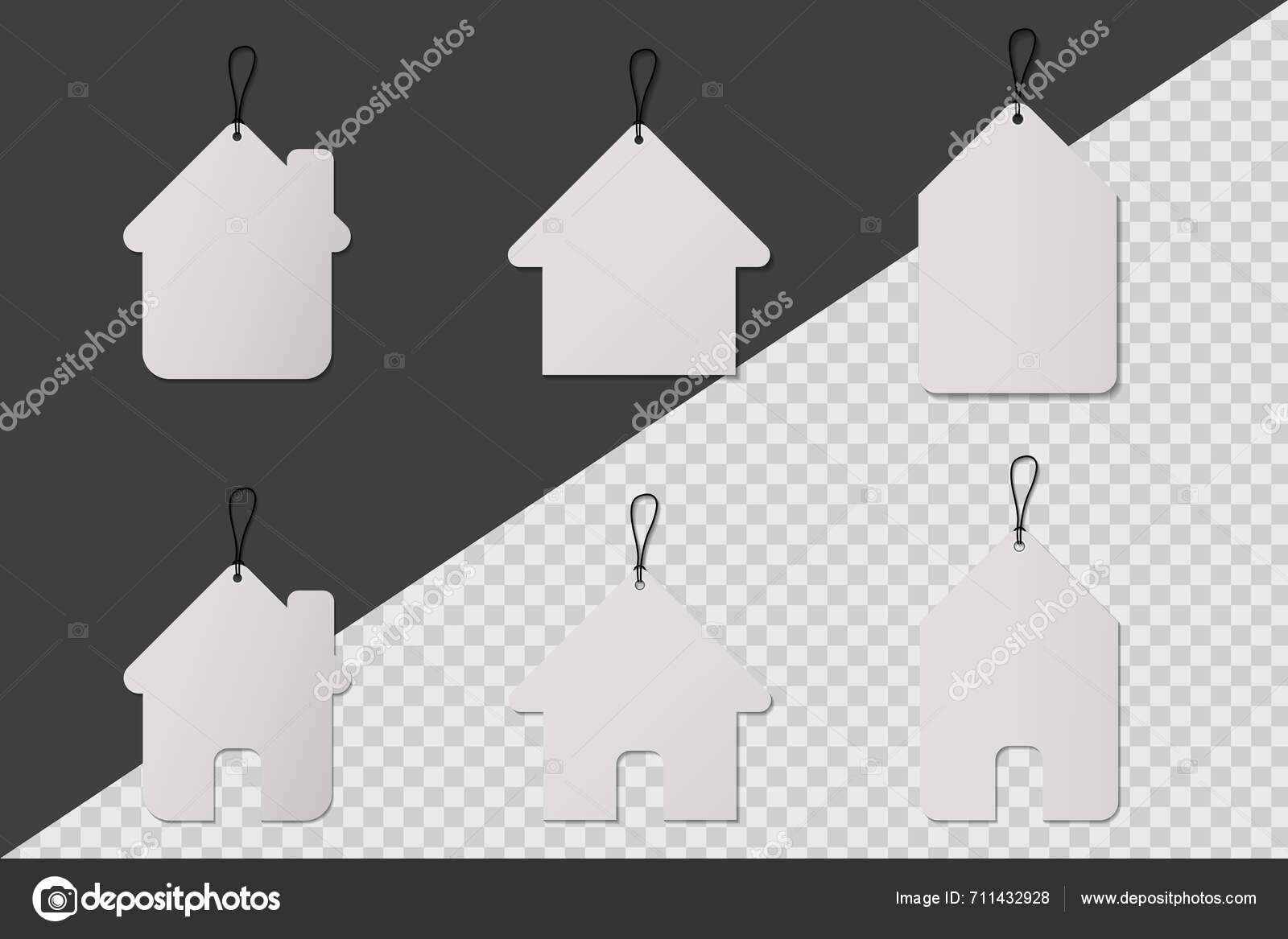 House Shaped Price Tag Vector Transparent Background Stock Vector by ©B ...