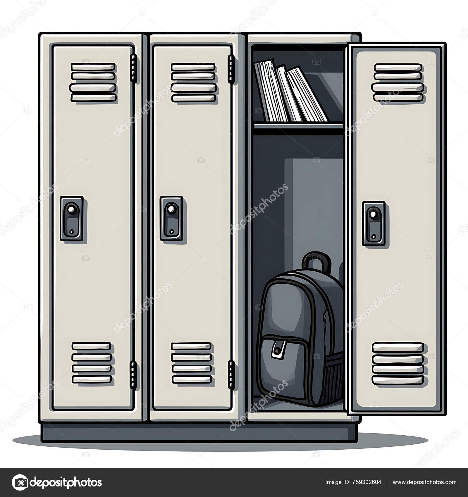 Modern School Locker Backpack Books — Stock Photo © khalidmahamood ...