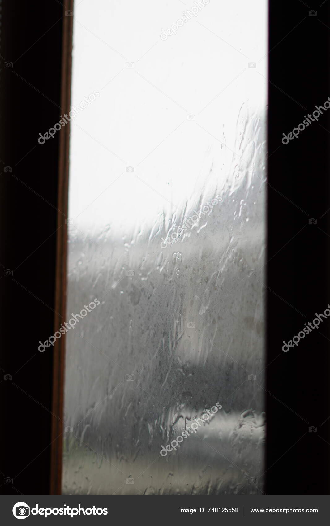 Window Glass Fogged Due Heavy Rain Afternoon — Stock Photo © zalfar ...