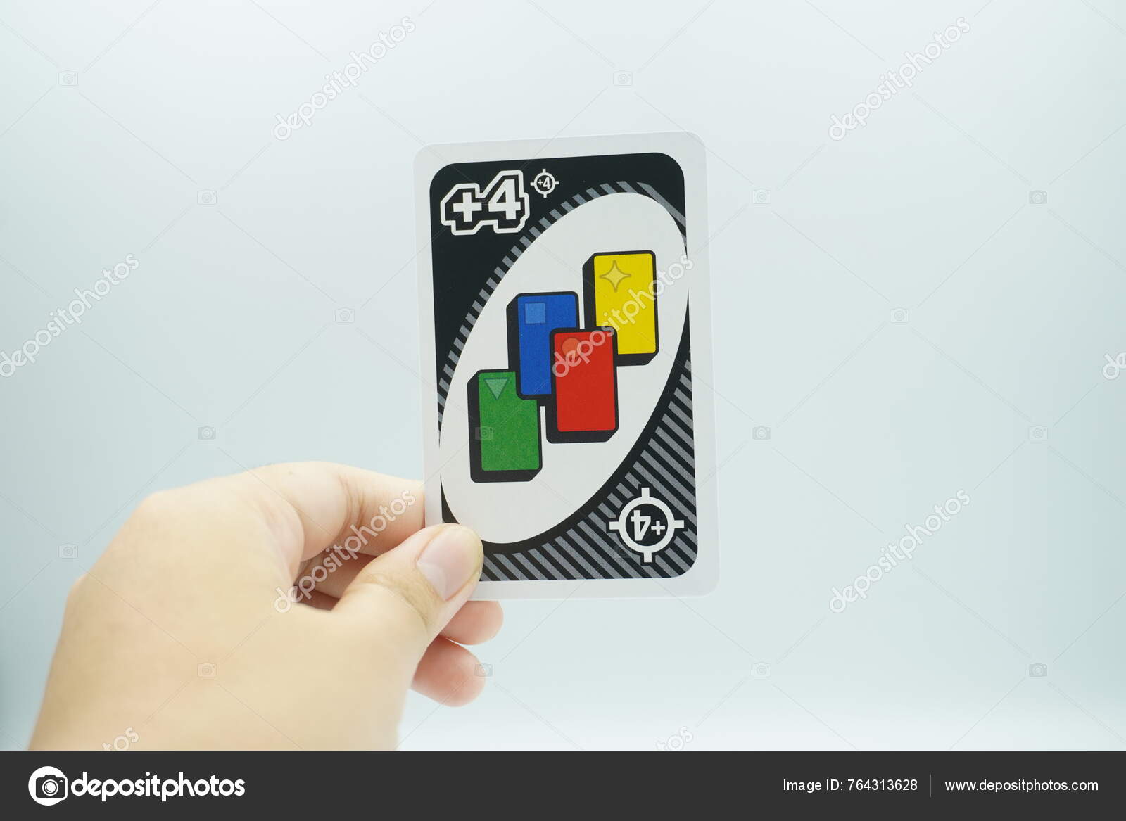 Hand Holding Cards Once Targets Uno Flex Game Cards Board — Stock ...