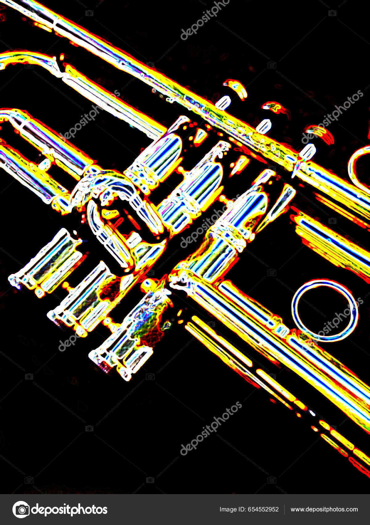 Abstract Trumpet Background Exquisite Mix Colours Textures Interesting ...