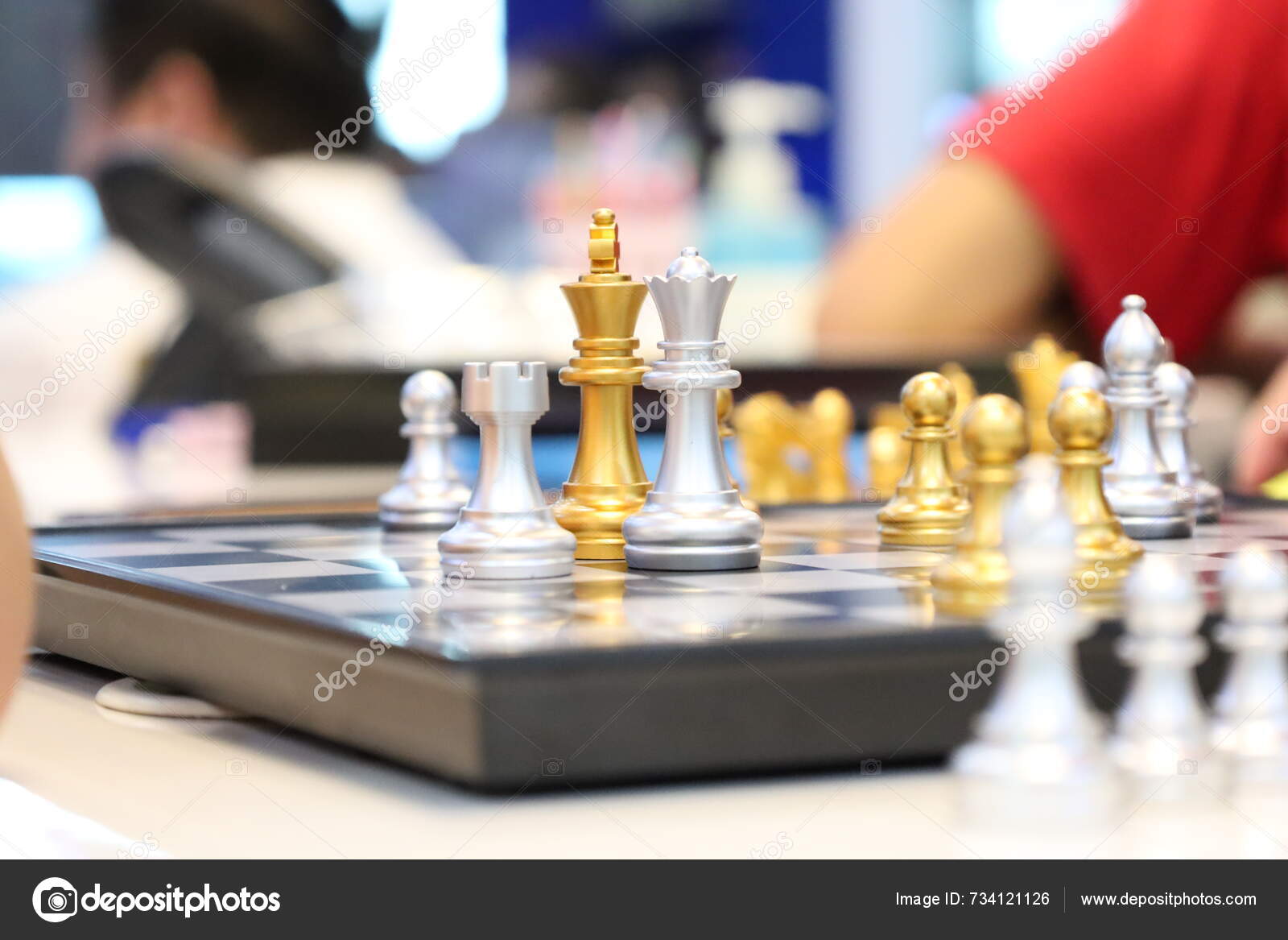 Group Friends Playing Chess Tournament Class Board Game Youth Hand ...