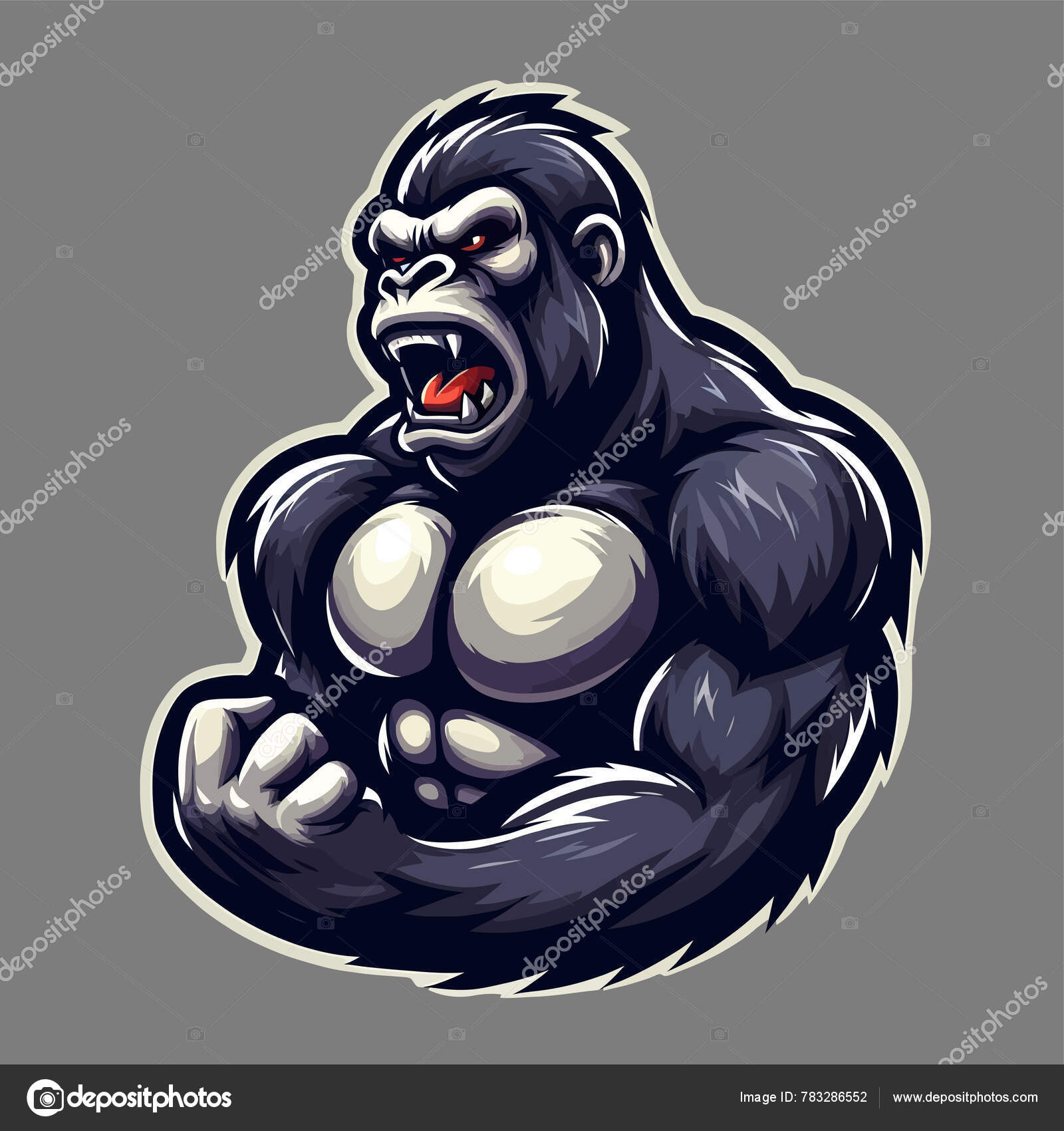 Silverback Gorilla Clipart