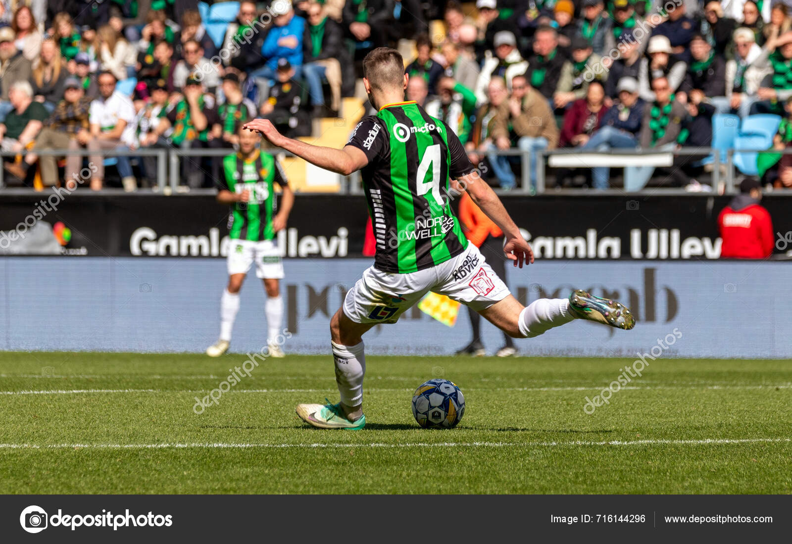 April 21Th 2024 Number Gais Axel Noren Shooting Free Kick — Stock ...