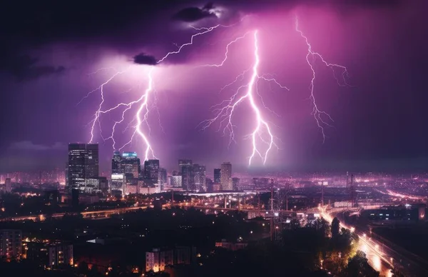 Lightning Storm City