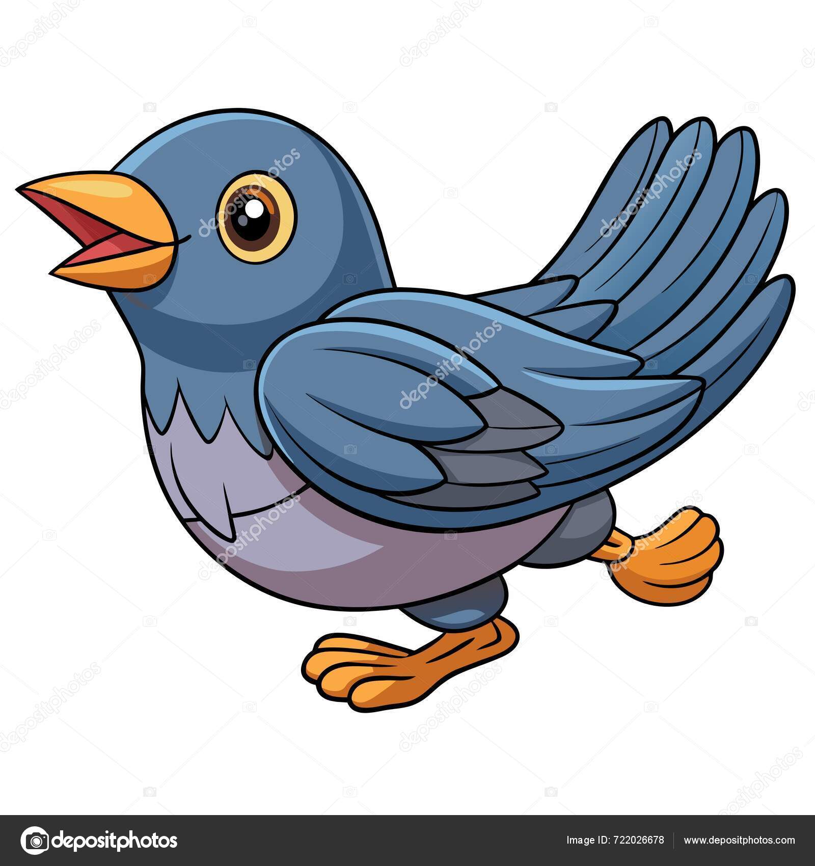 American Dipper Bird Runs Vector Kawaii Stock Vector by ©Mazzaro-Store ...