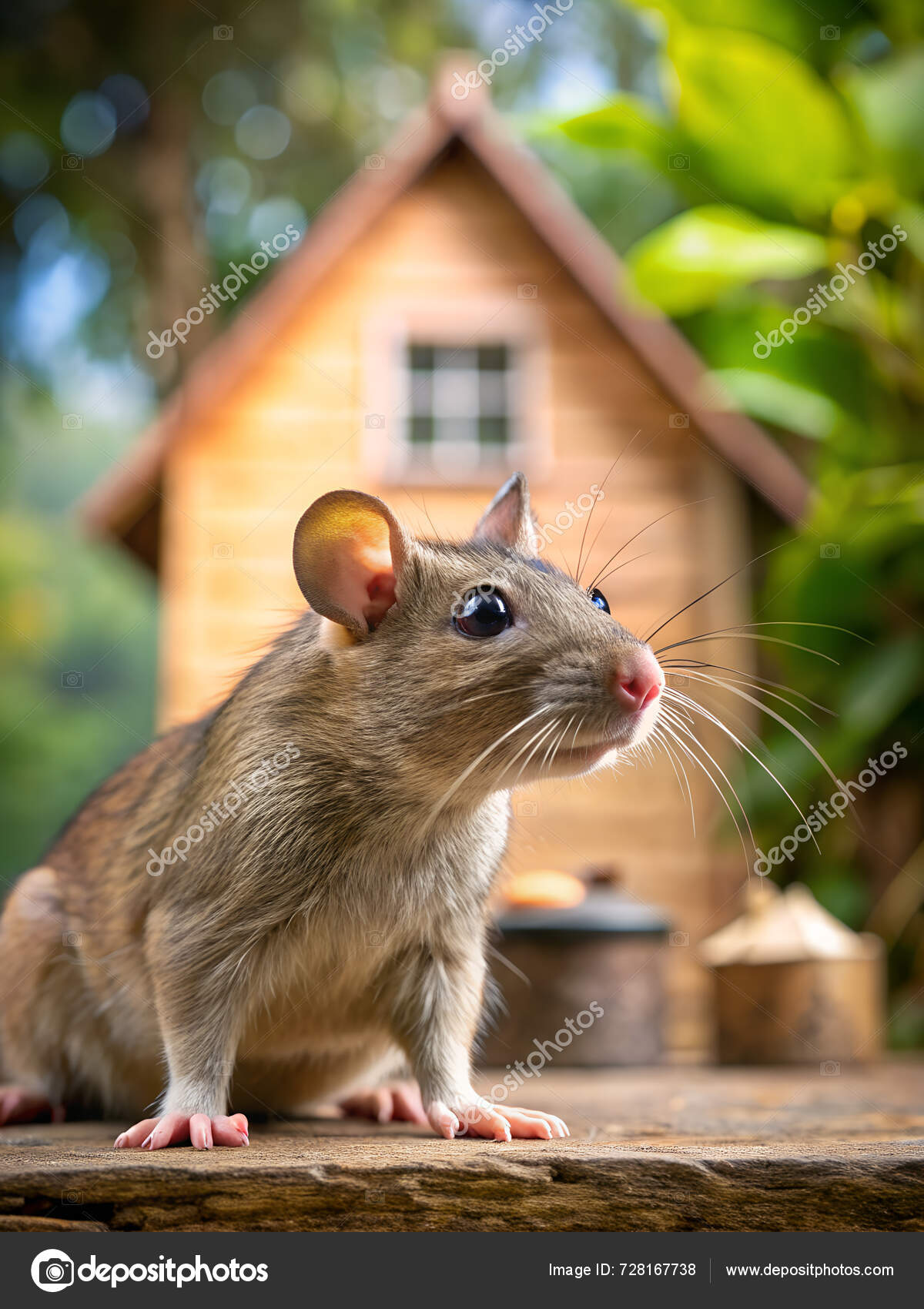 Cane Rat Looks House Generated Photo Portrait Front View Image — Stock ...