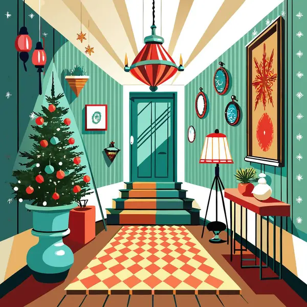 9,809,473 Christmas living room Vector Images | Depositphotos