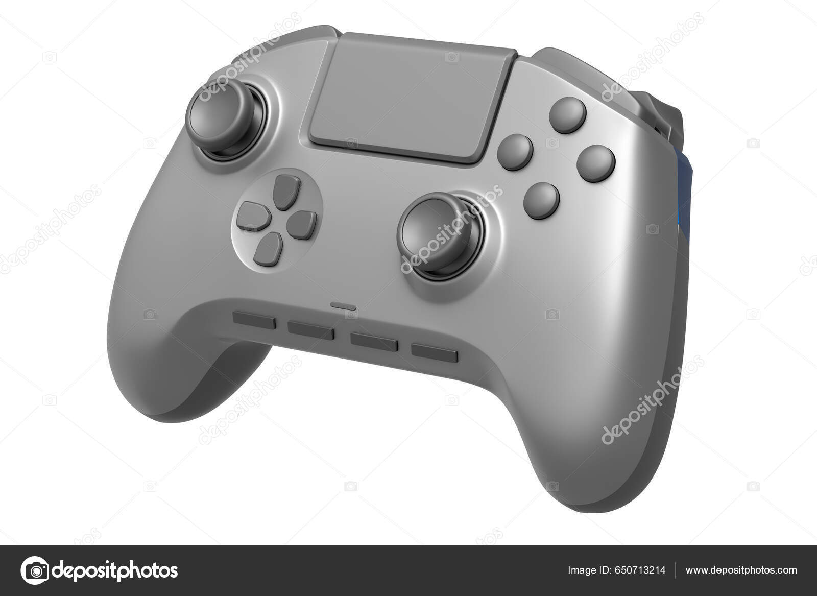 Joystick Realista Videojuegos Con Textura Metálica Cromada Aislada ...