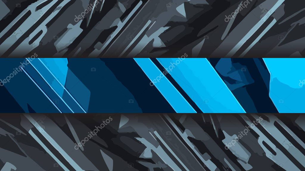 Combinando elegantes tonos de azul y negro, esta plantilla emana un ...