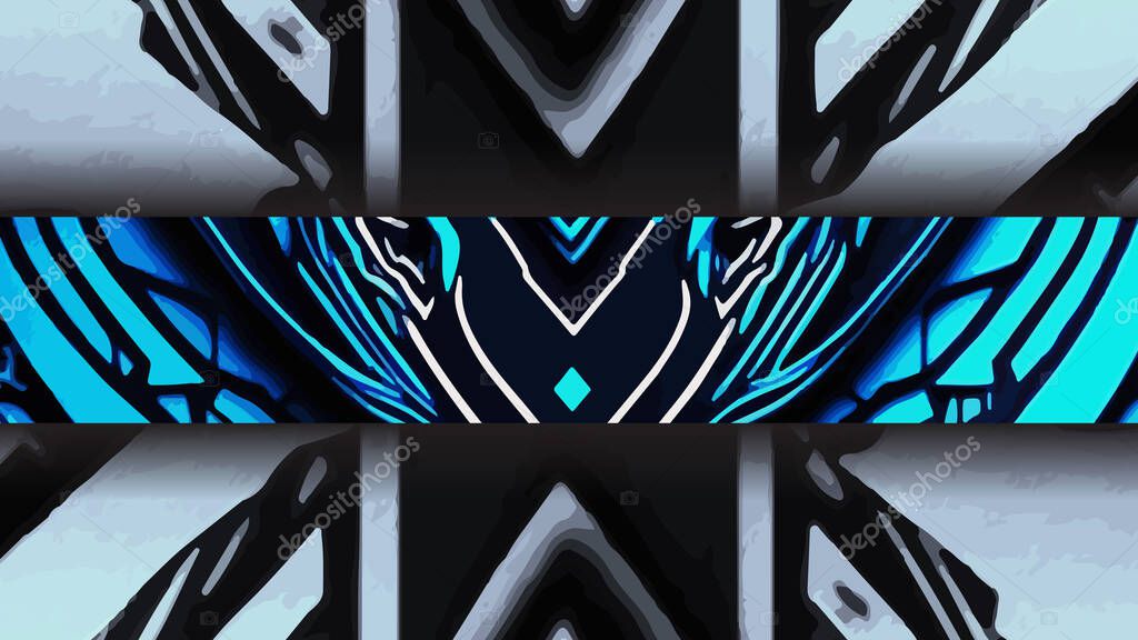 Combinando elegantes tonos de azul y negro, esta plantilla emana un ...