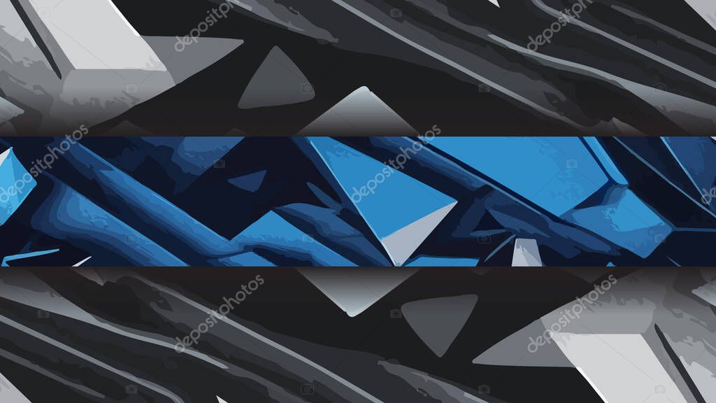 Combinando elegantes tonos de azul y negro, esta plantilla emana un ...