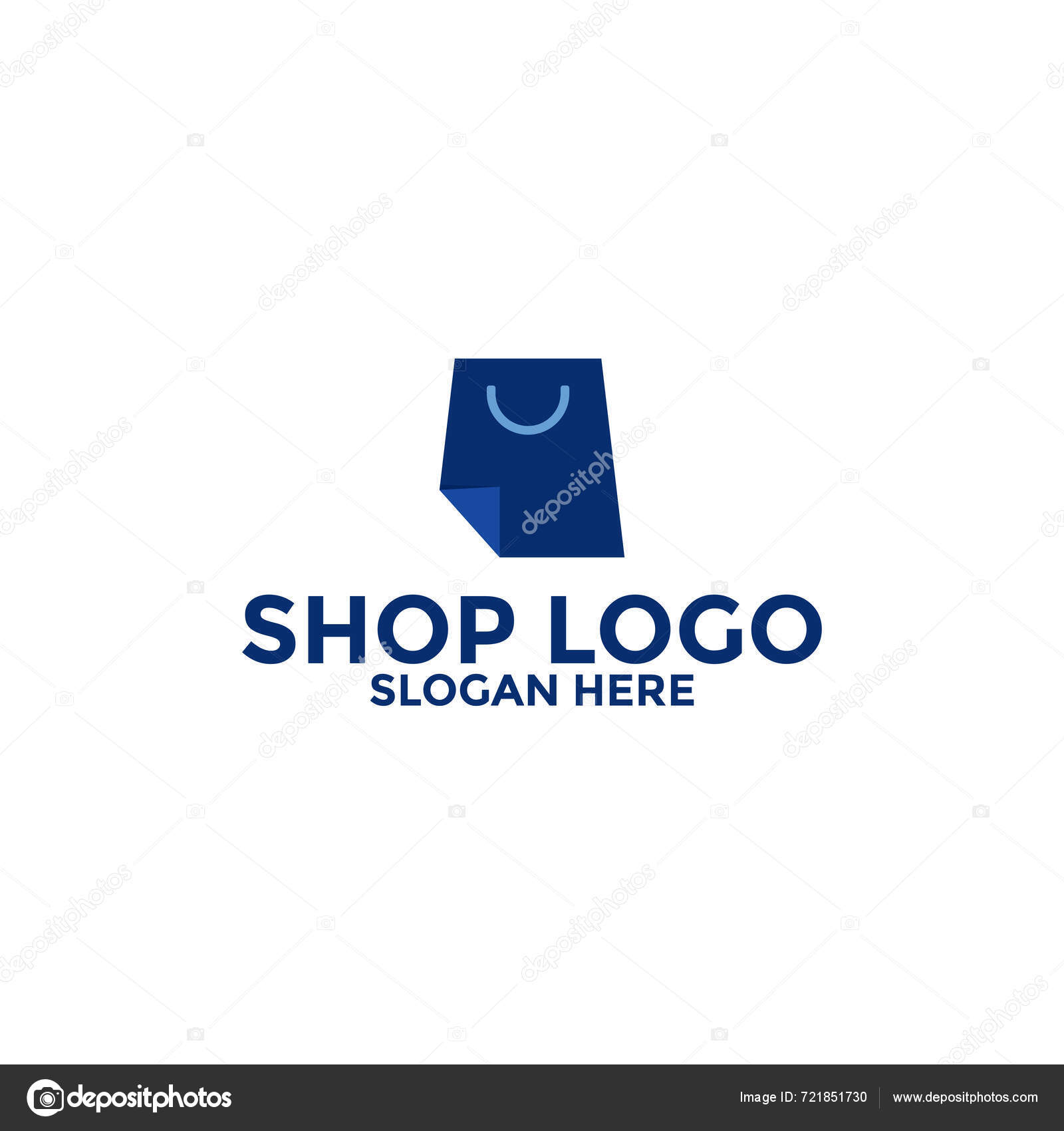 Shop Logo Design Template Shopping Logo Design Vector Stock Vector by ...